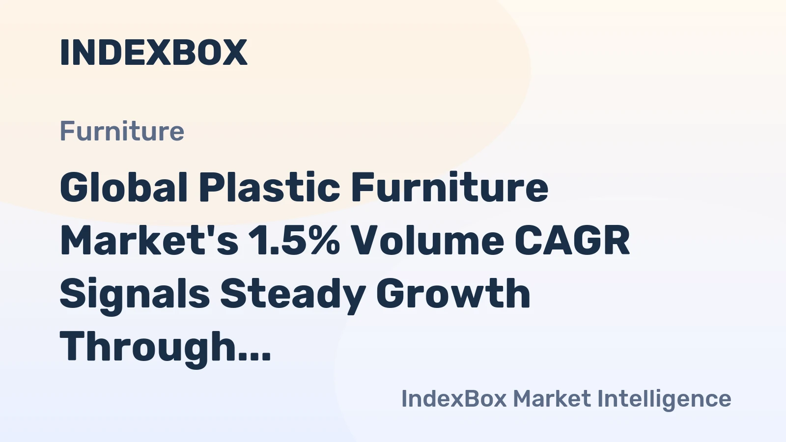 Global Plastic Furniture Market's 1.5% Volume CAGR Signals Steady Growth Through 2035