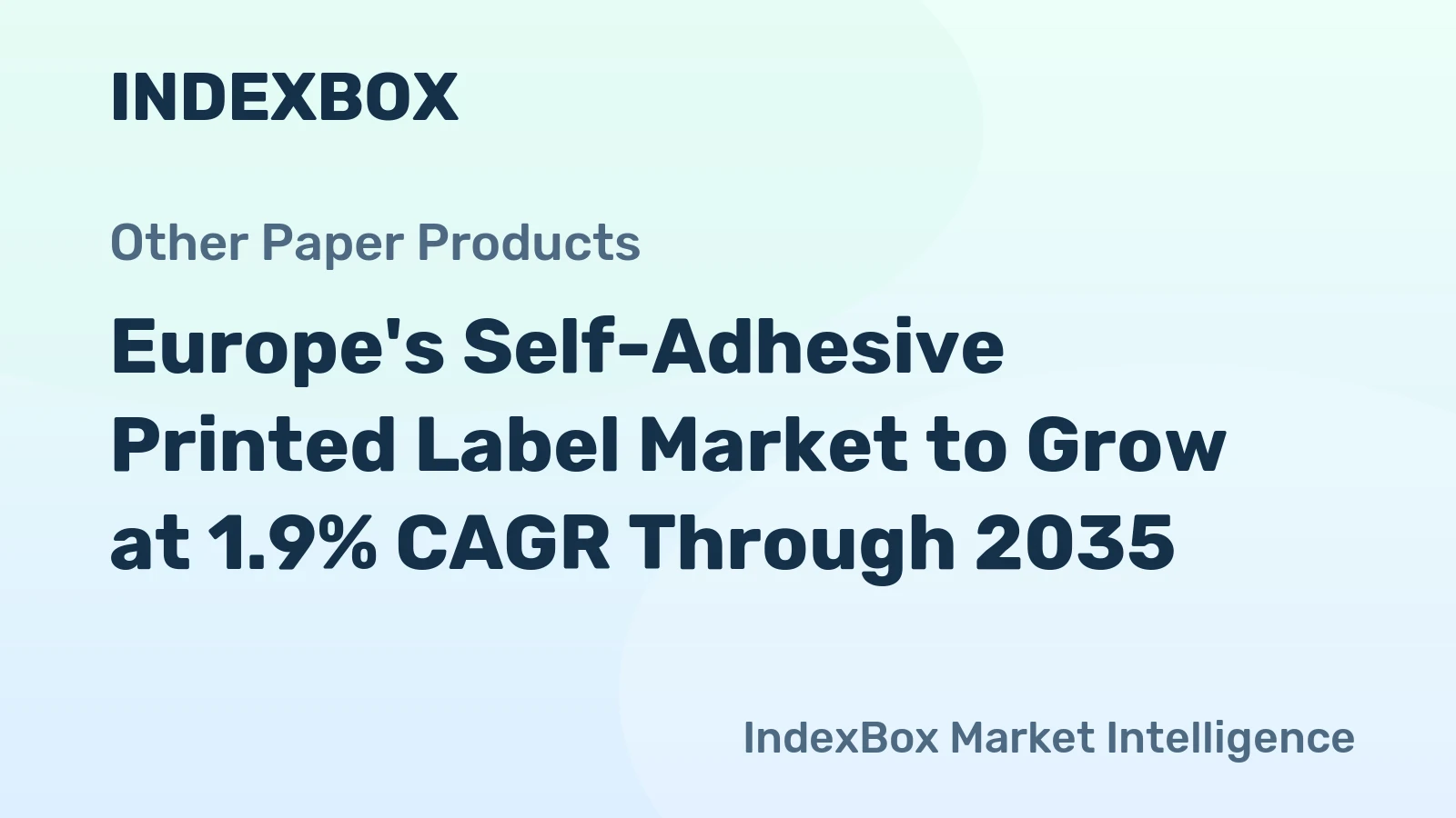 Europe's Self-Adhesive Printed Label Market to Grow at 1.9% CAGR Through 2035