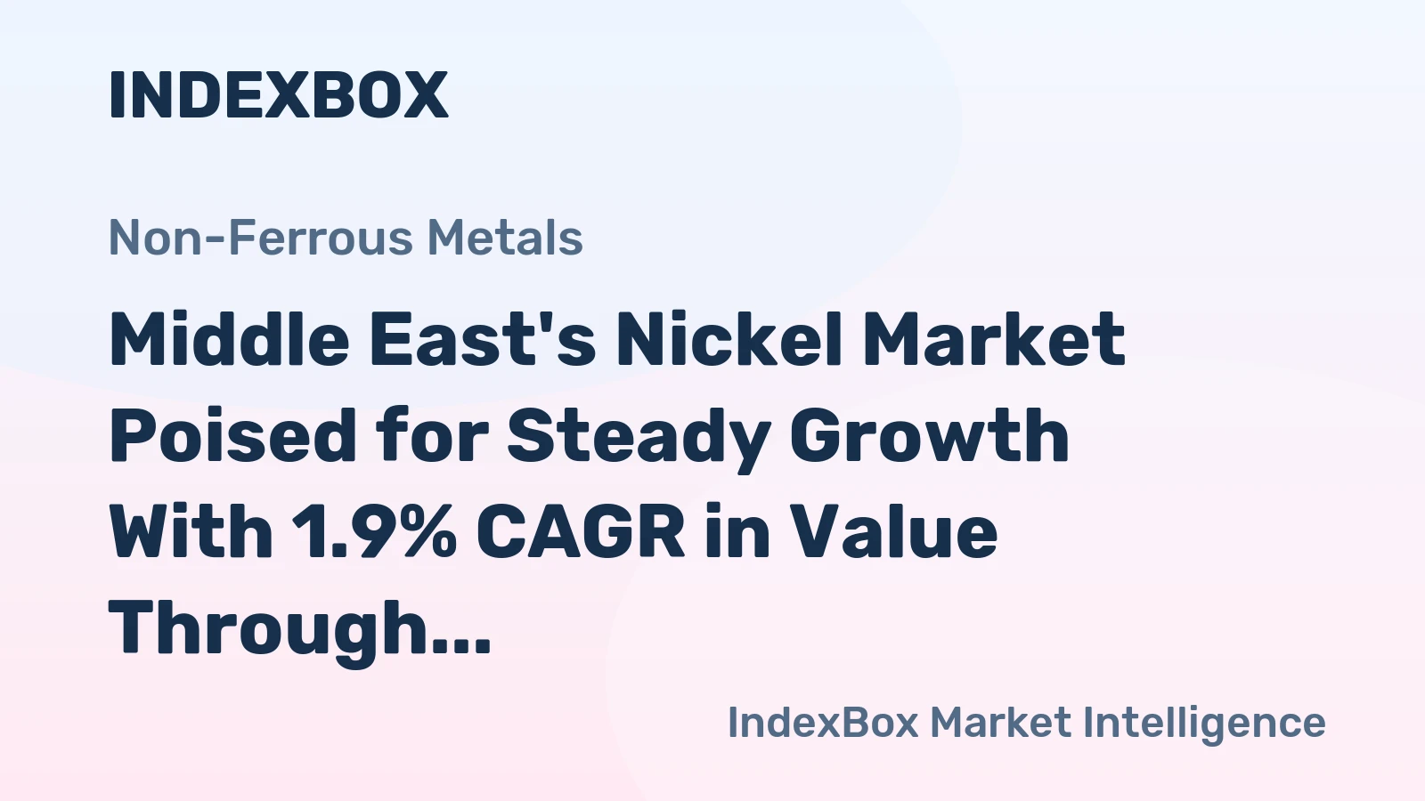 Middle East's Nickel Market Poised for Steady Growth With 1.9% CAGR in Value Through 2035