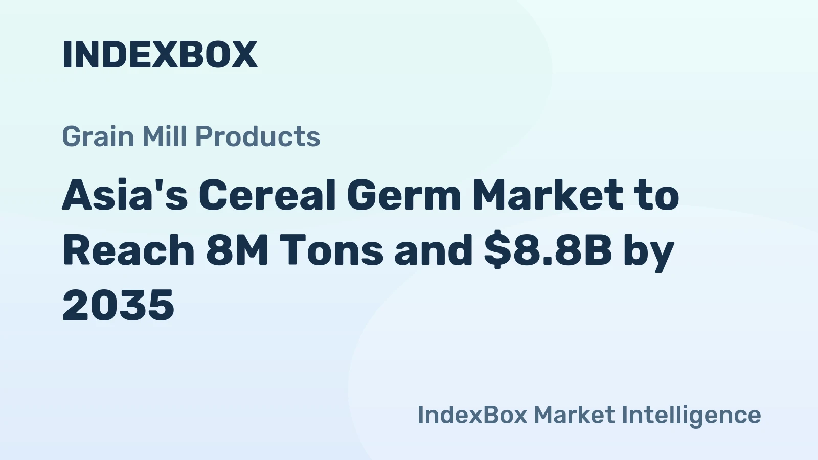 Asia's Cereal Germ Market to Reach 8M Tons and $8.8B by 2035