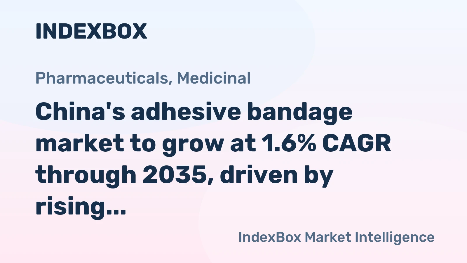 China's adhesive bandage market to grow at 1.6% CAGR through 2035, driven by rising domestic demand.