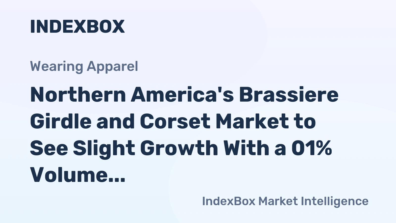 Northern America's Brassiere Girdle and Corset Market to See Slight Growth With a 01% Volume CAGR Through 2035