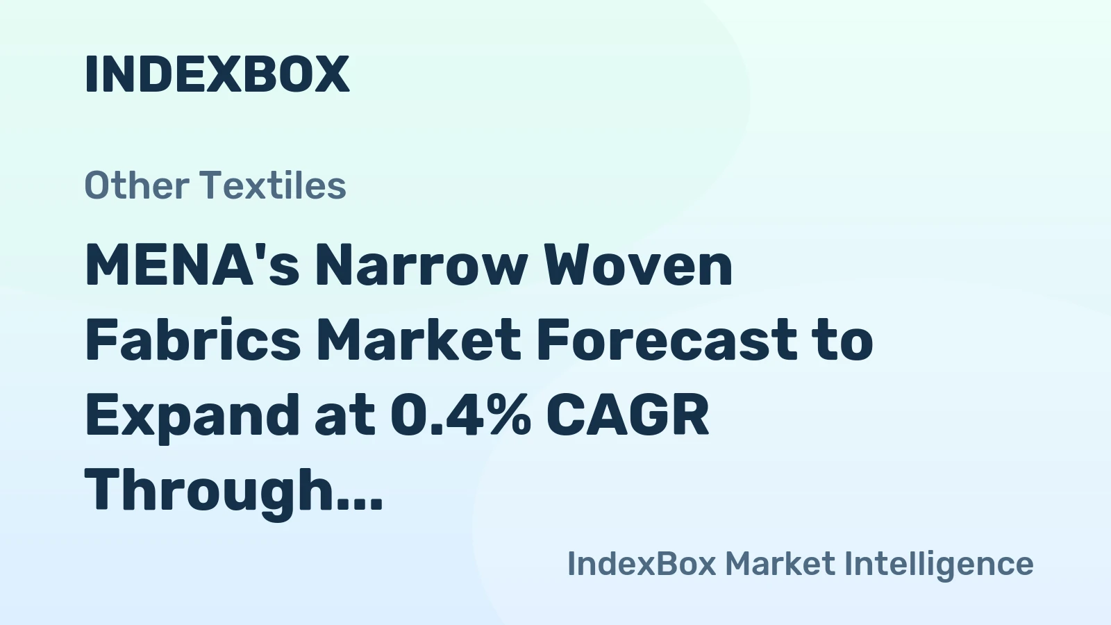 MENA's Narrow Woven Fabrics Market Forecast to Expand at 0.4% CAGR Through 2035