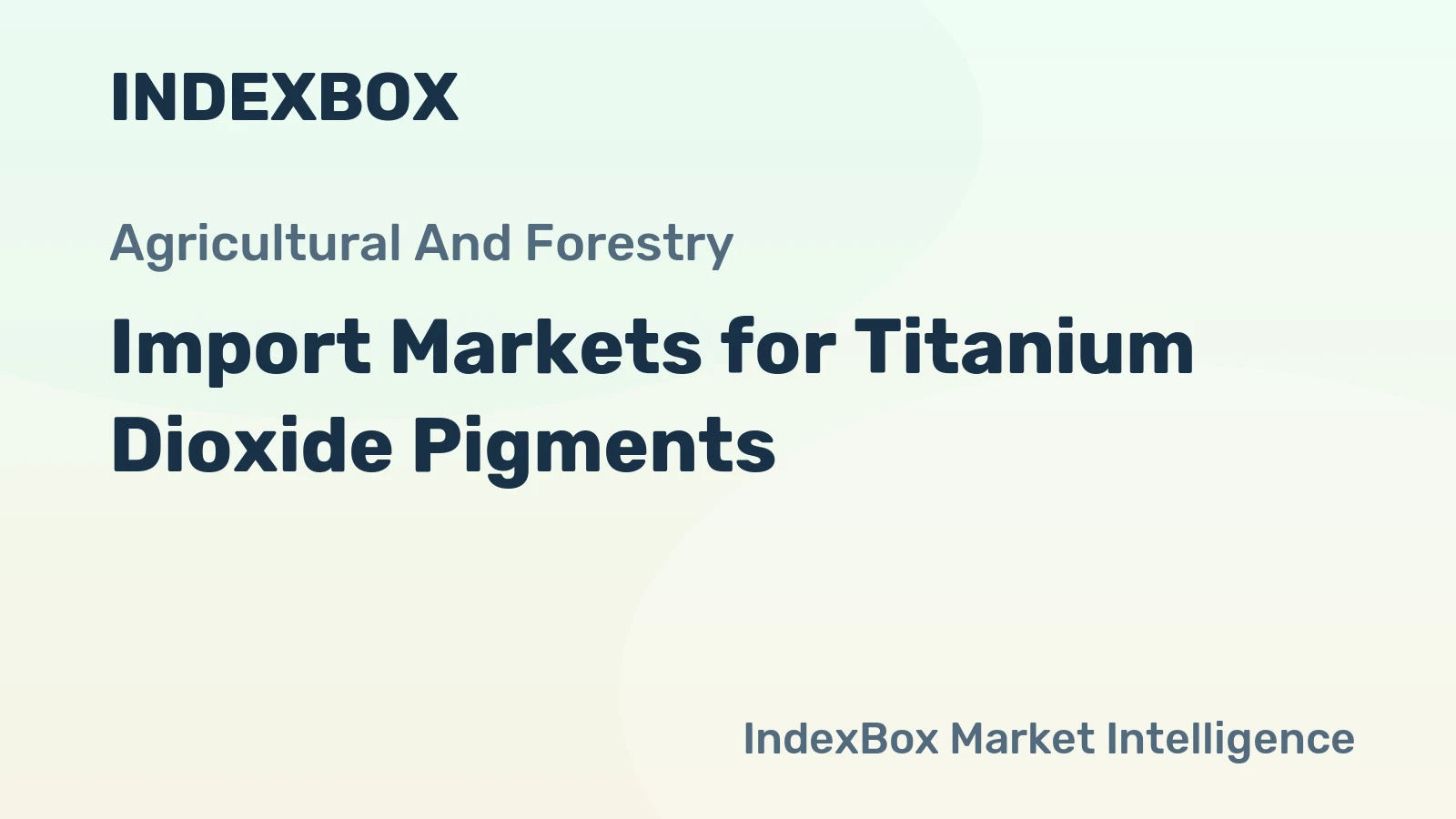 Import Markets for Titanium Dioxide Pigments