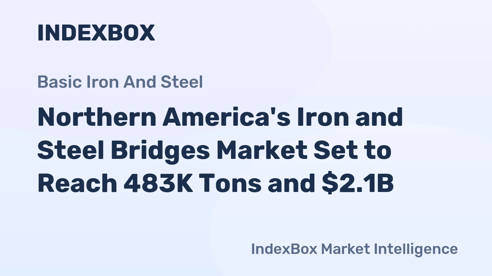 Northern America's Iron and Steel Bridges Market Set to Reach 483K Tons and $2.1B