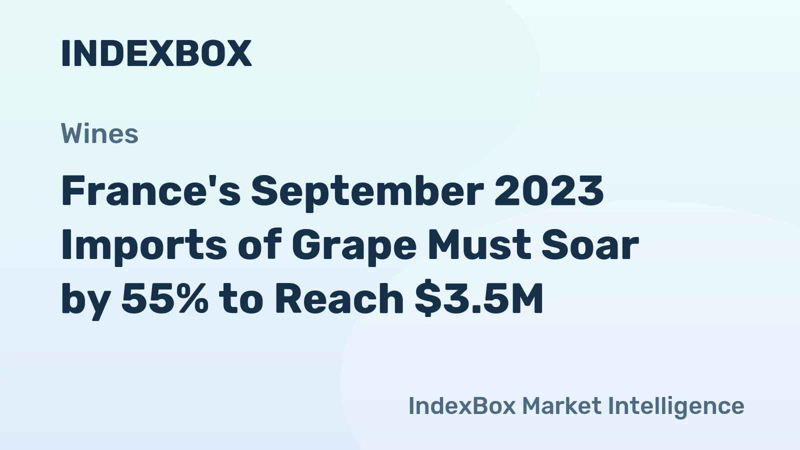 France's September 2023 Imports of Grape Must Soar by 55% to Reach $3.5M