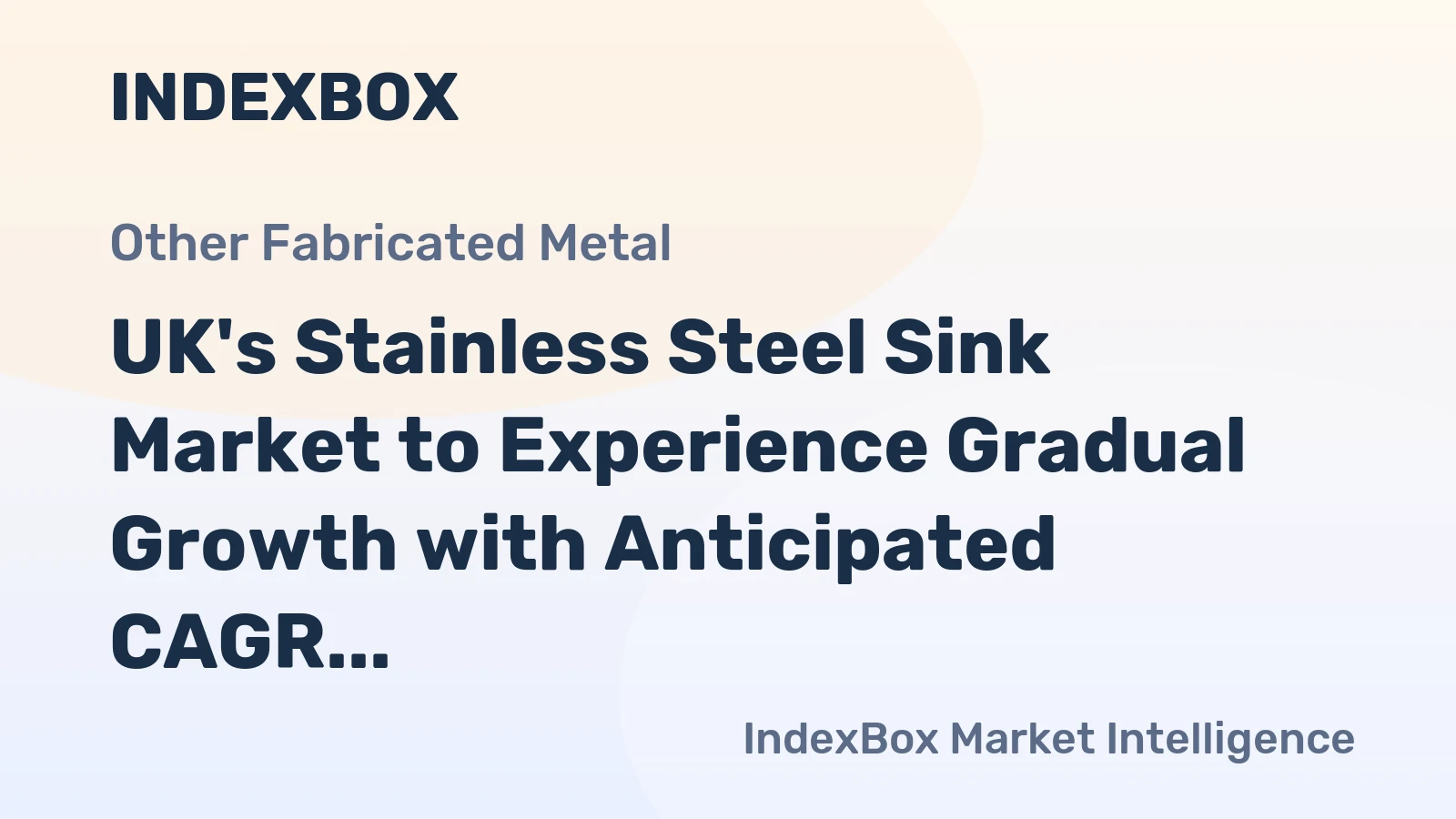 UK's Stainless Steel Sink Market to Experience Gradual Growth with Anticipated CAGR of +0.6%