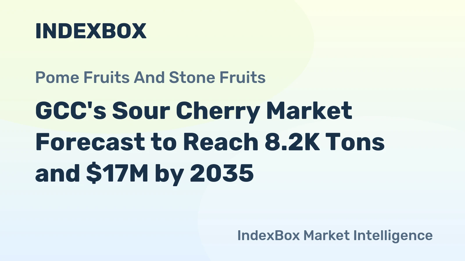 GCC's Sour Cherry Market Forecast to Reach 8.2K Tons and $17M by 2035