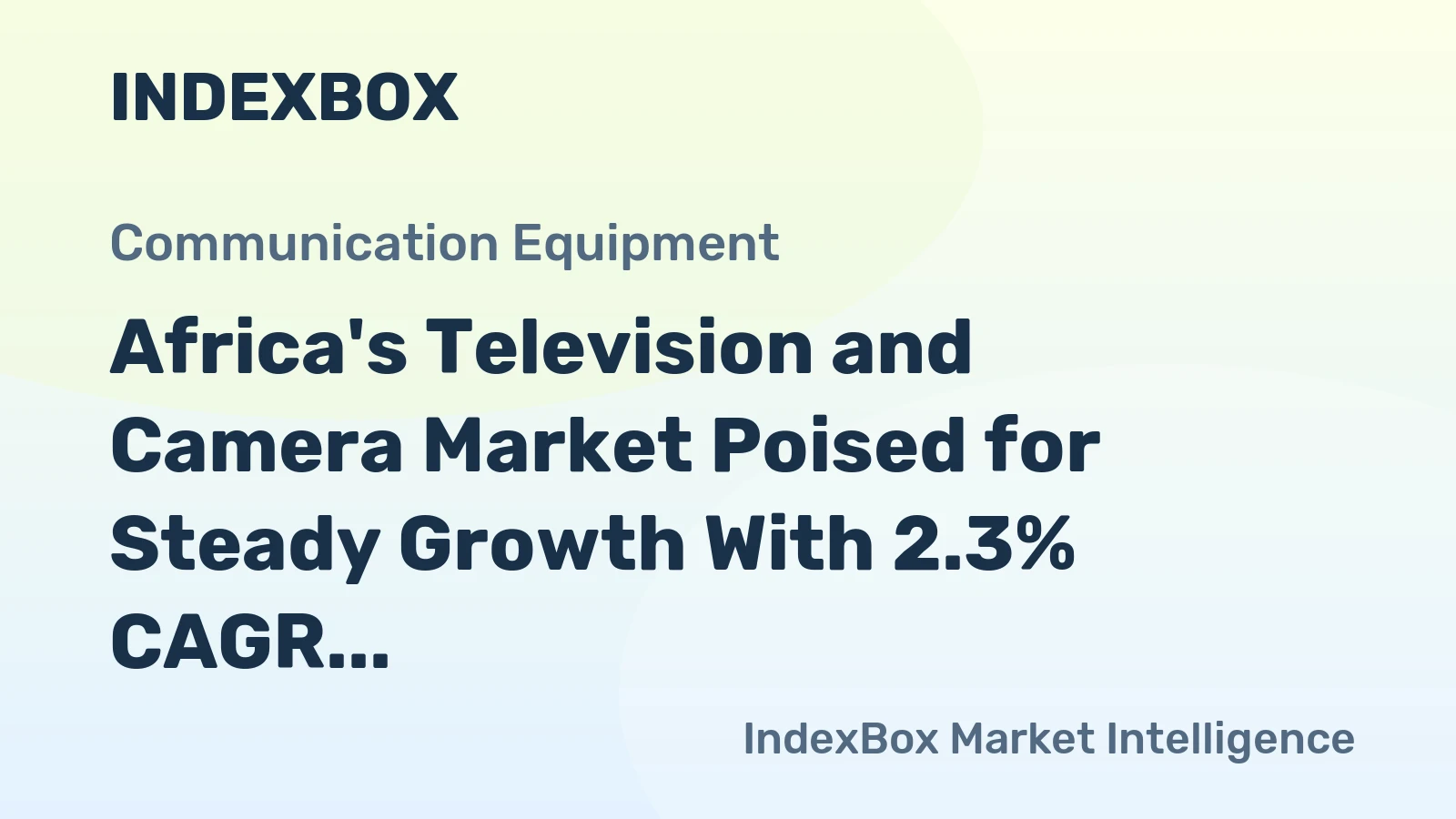 Africa's Television and Camera Market Poised for Steady Growth With 2.3% CAGR Through 2035