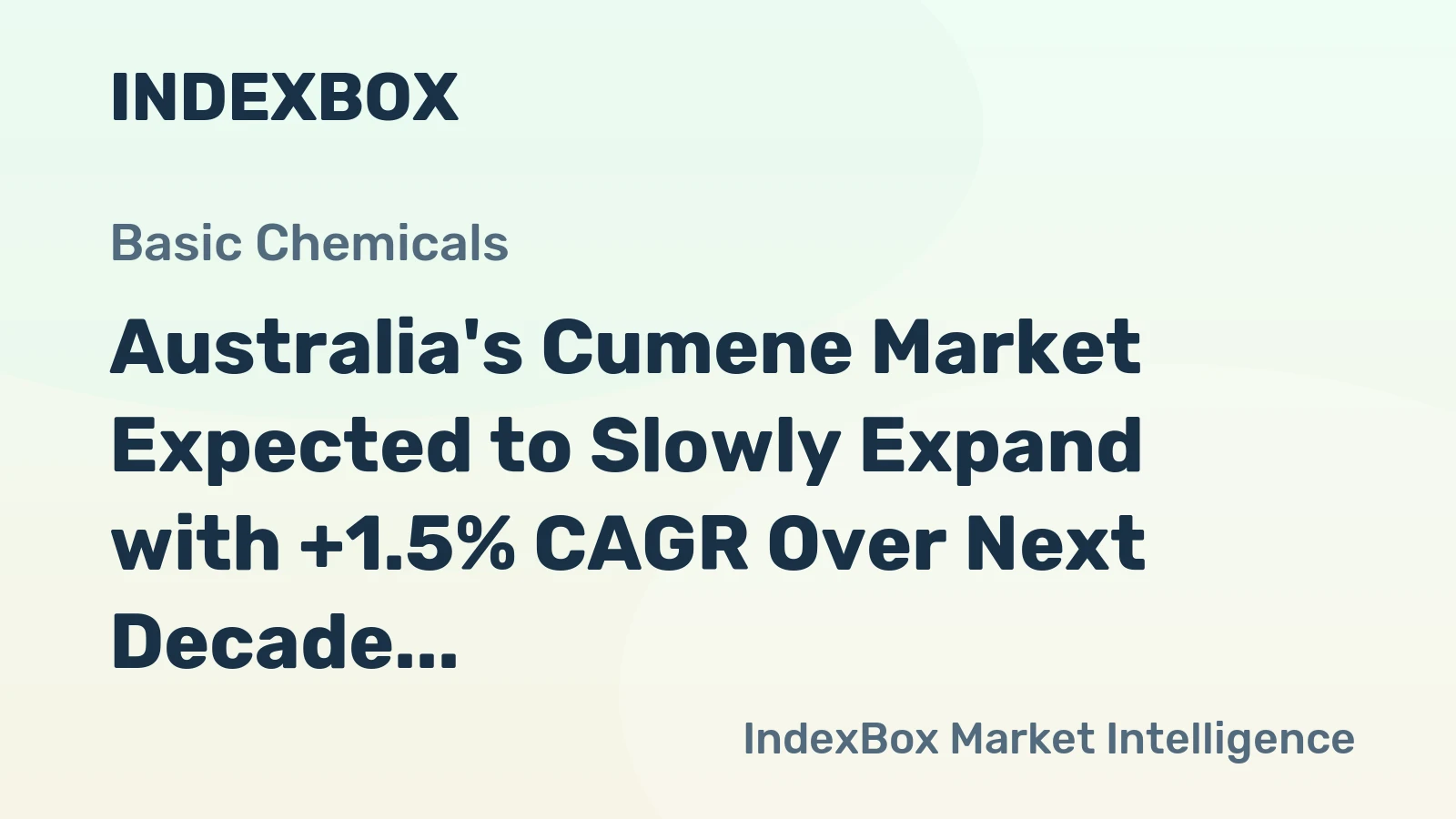 Australia's Cumene Market Expected to Slowly Expand with +1.5% CAGR Over Next Decade