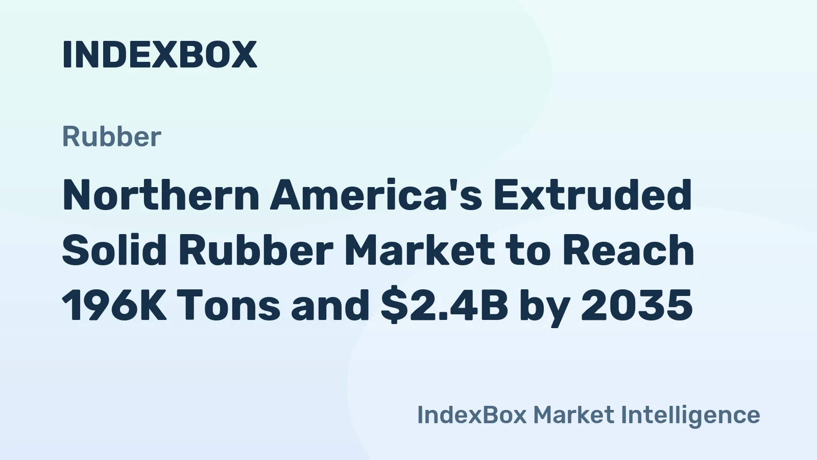 Northern America's Extruded Solid Rubber Market to Reach 196K Tons and $2.4B by 2035