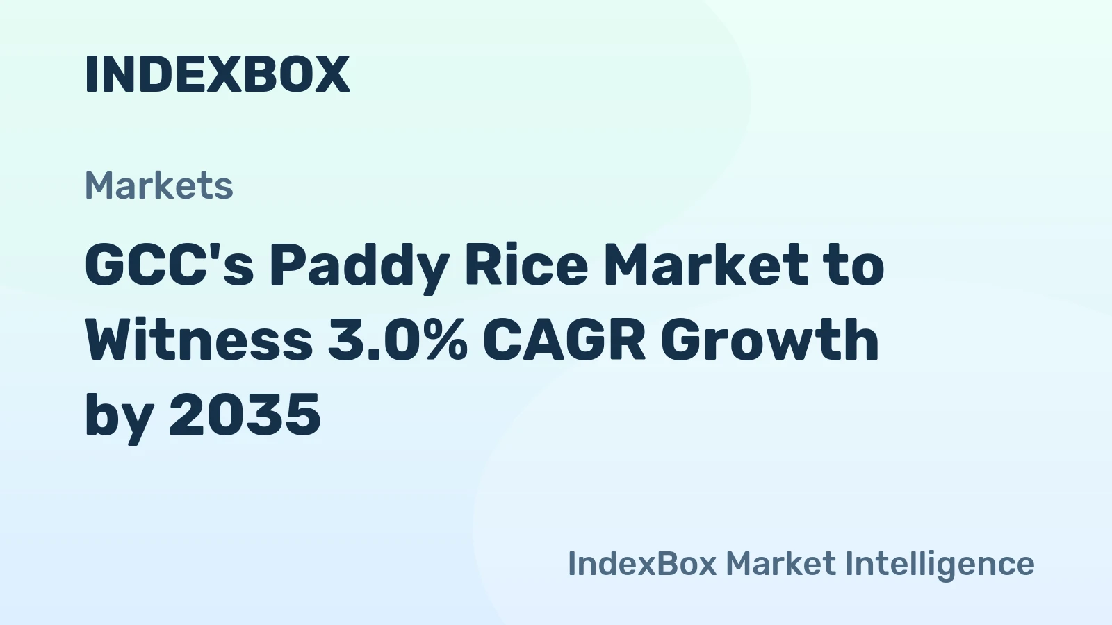 GCC's Paddy Rice Market to Witness 3.0% CAGR Growth by 2035