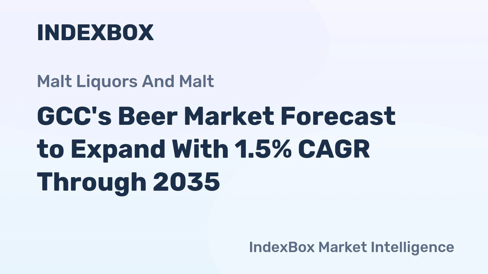 GCC's Beer Market Forecast to Expand With 1.5% CAGR Through 2035