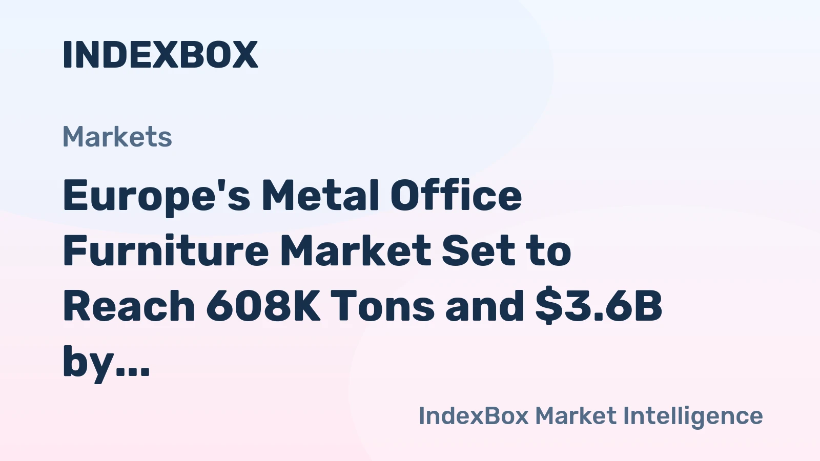 Europe's Metal Office Furniture Market Set to Reach 608K Tons and $3.6B by 2035