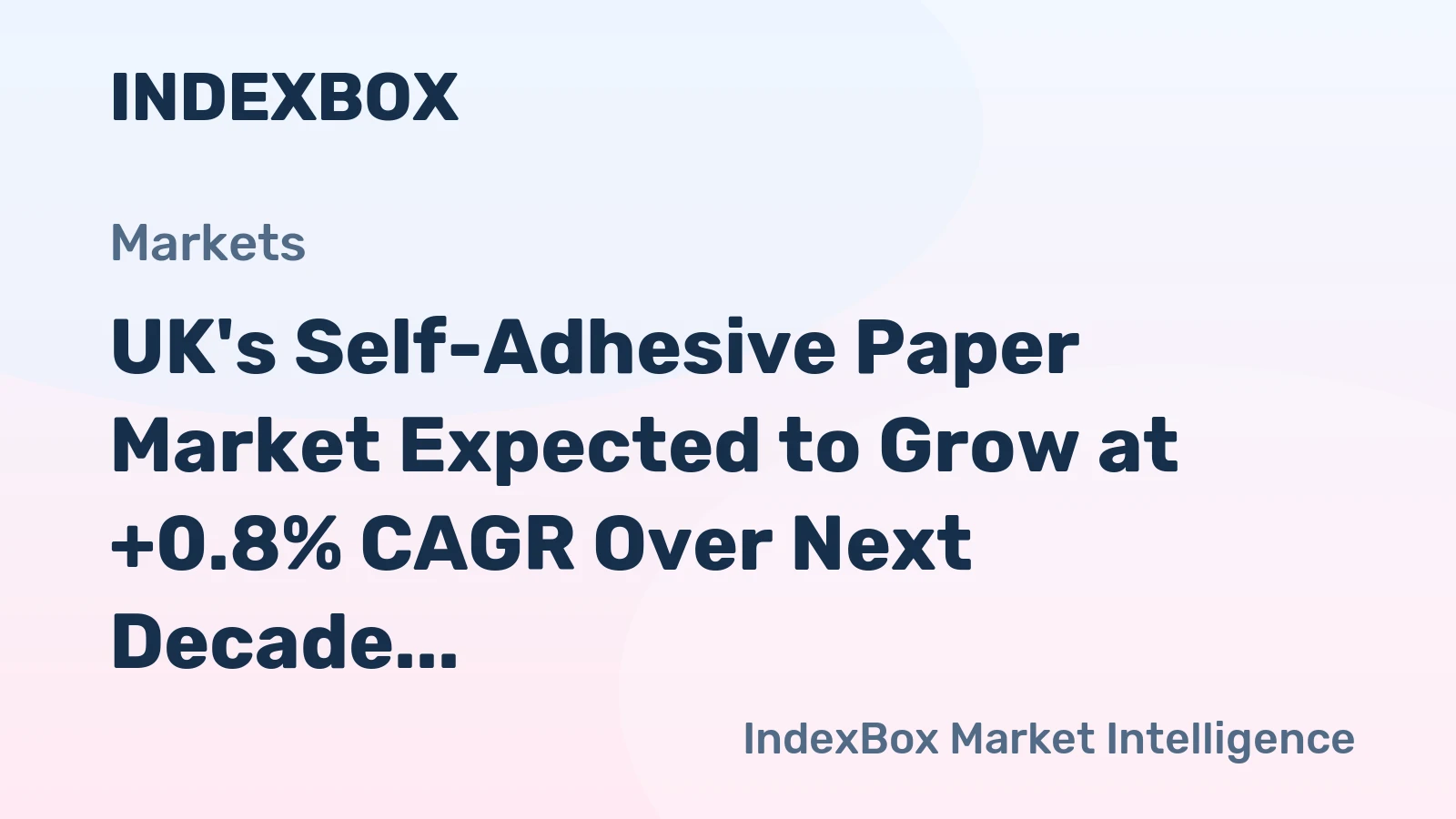 UK's Self-Adhesive Paper Market Expected to Grow at +0.8% CAGR Over Next Decade