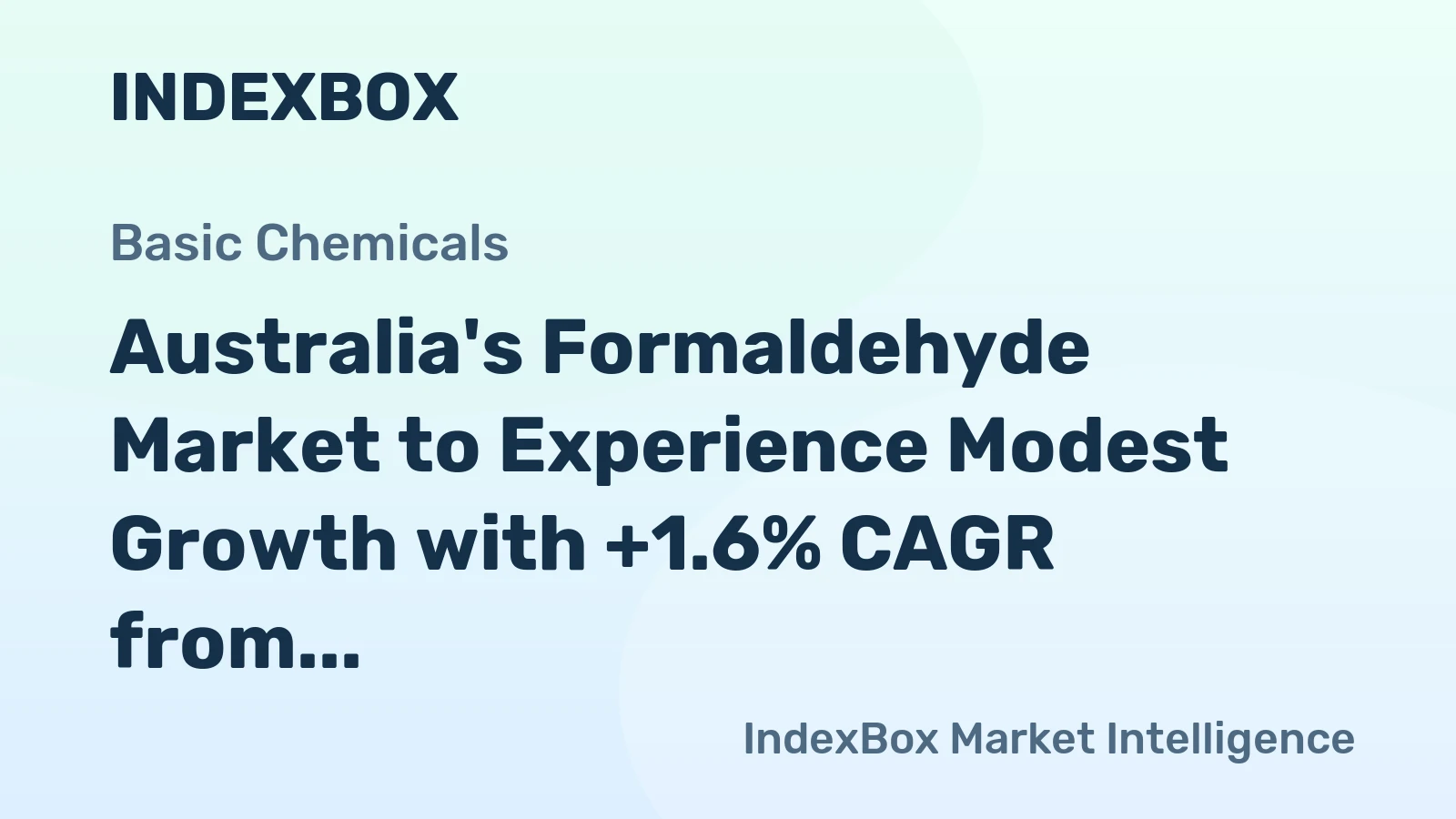 Australia's Formaldehyde Market to Experience Modest Growth with +1.6% CAGR from 2024 to 2035