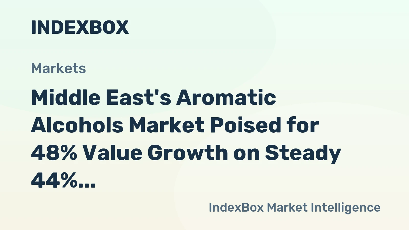 Middle East's Aromatic Alcohols Market Poised for 48% Value Growth on Steady 44% CAGR
