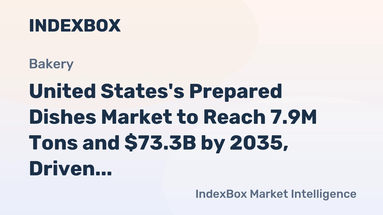 United States's Prepared Dishes Market to Reach 7.9M Tons and $73.3B by 2035, Driven by Increasing Demand