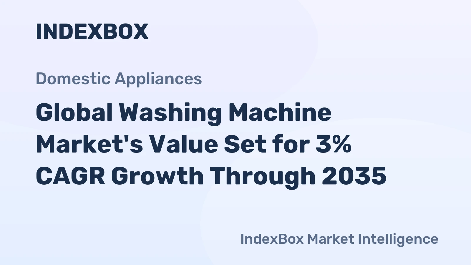 Global Washing Machine Market's Value Set for 3% CAGR Growth Through 2035