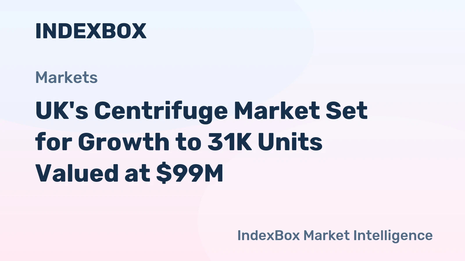 UK's Centrifuge Market Set for Growth to 31K Units Valued at $99M
