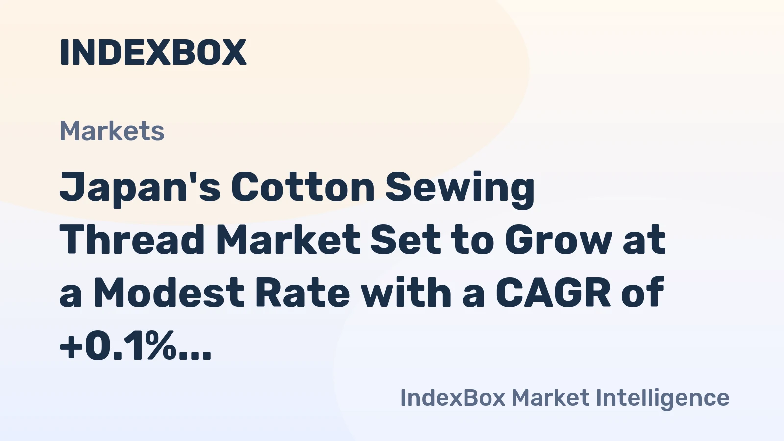 Japan's Cotton Sewing Thread Market Set to Grow at a Modest Rate with a CAGR of +0.1% over the Next Decade