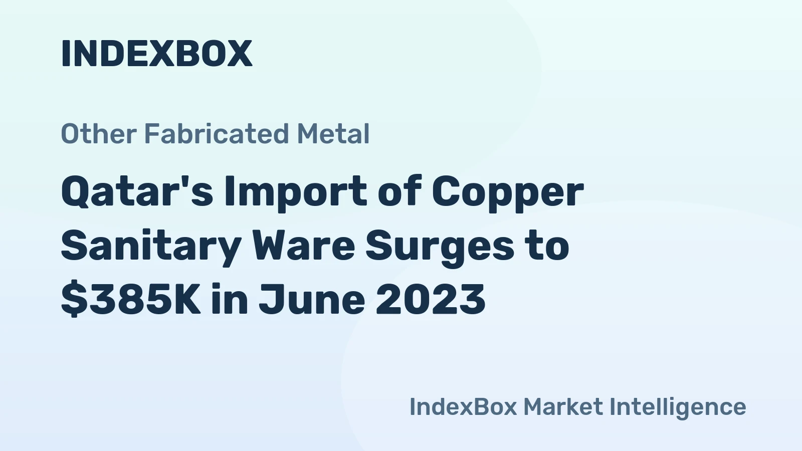 Qatar's Import of Copper Sanitary Ware Surges to $385K in June 2023