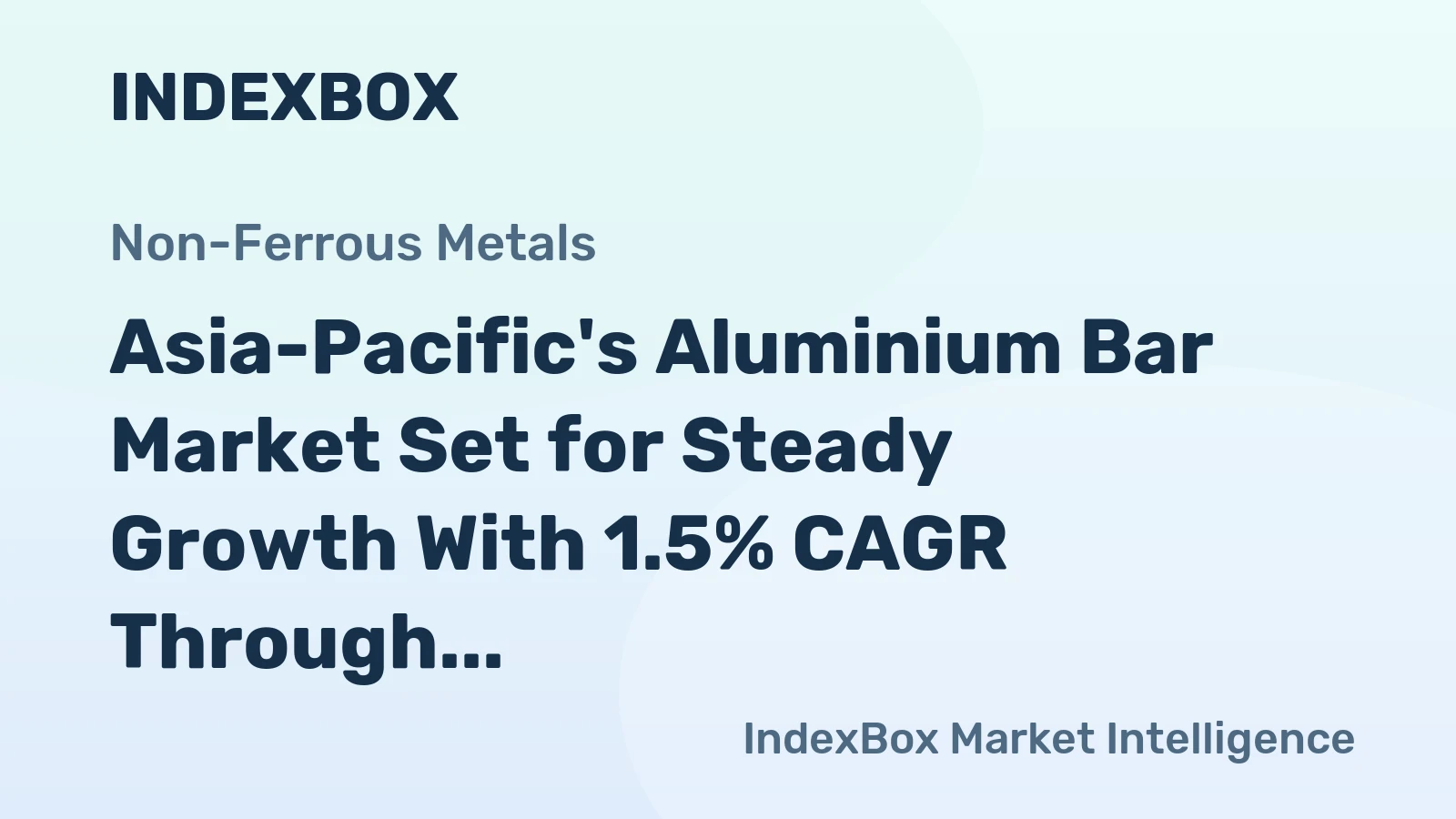 Asia-Pacific's Aluminium Bar Market Set for Steady Growth With 1.5% CAGR Through 2035