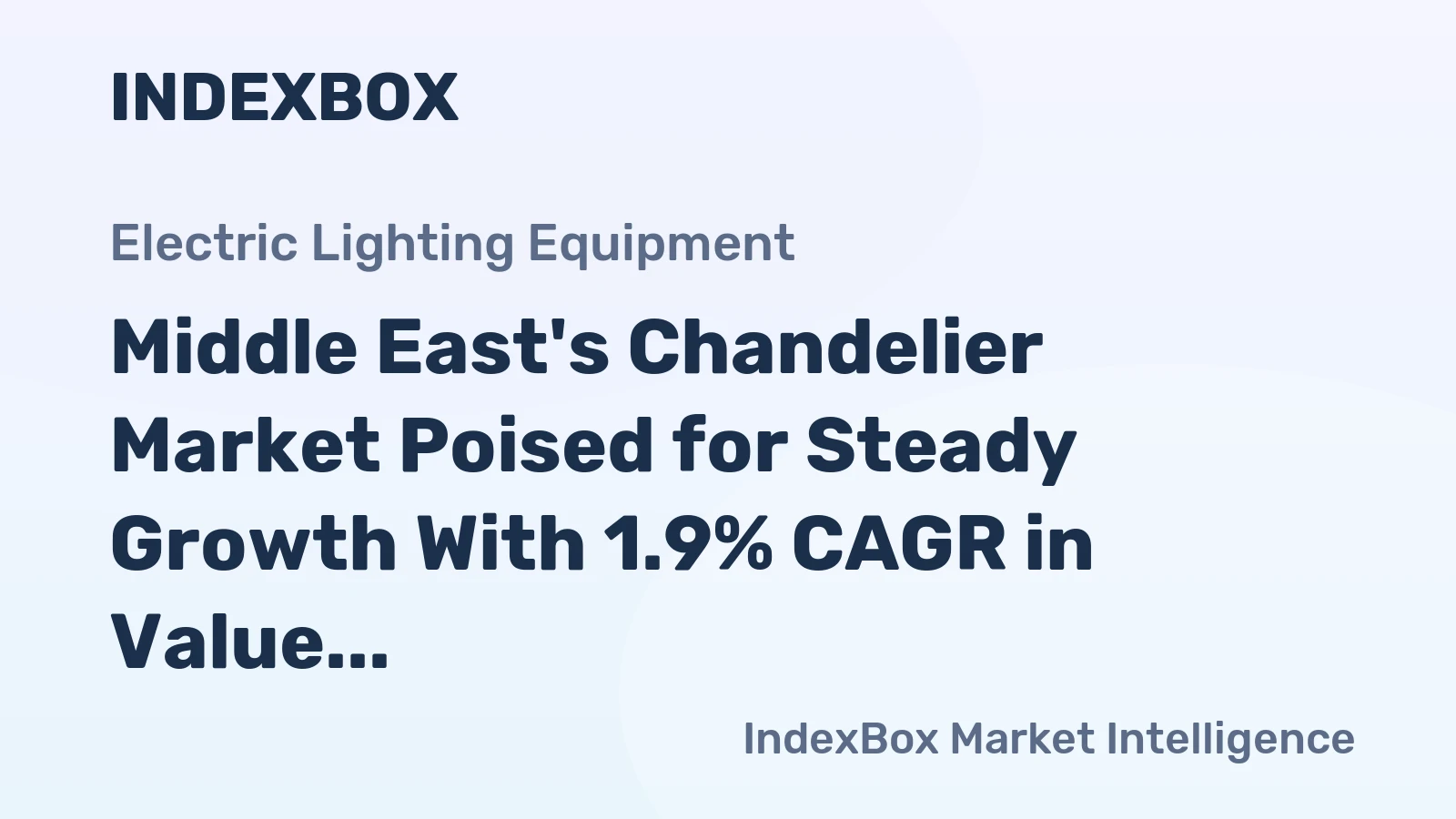 Middle East's Chandelier Market Poised for Steady Growth With 1.9% CAGR in Value