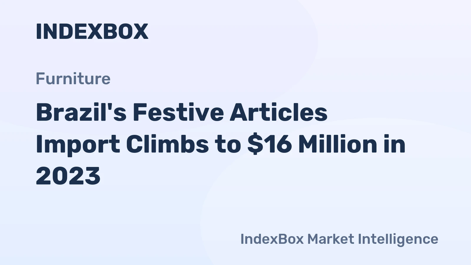 Brazil's Festive Articles Import Climbs to $16 Million in 2023