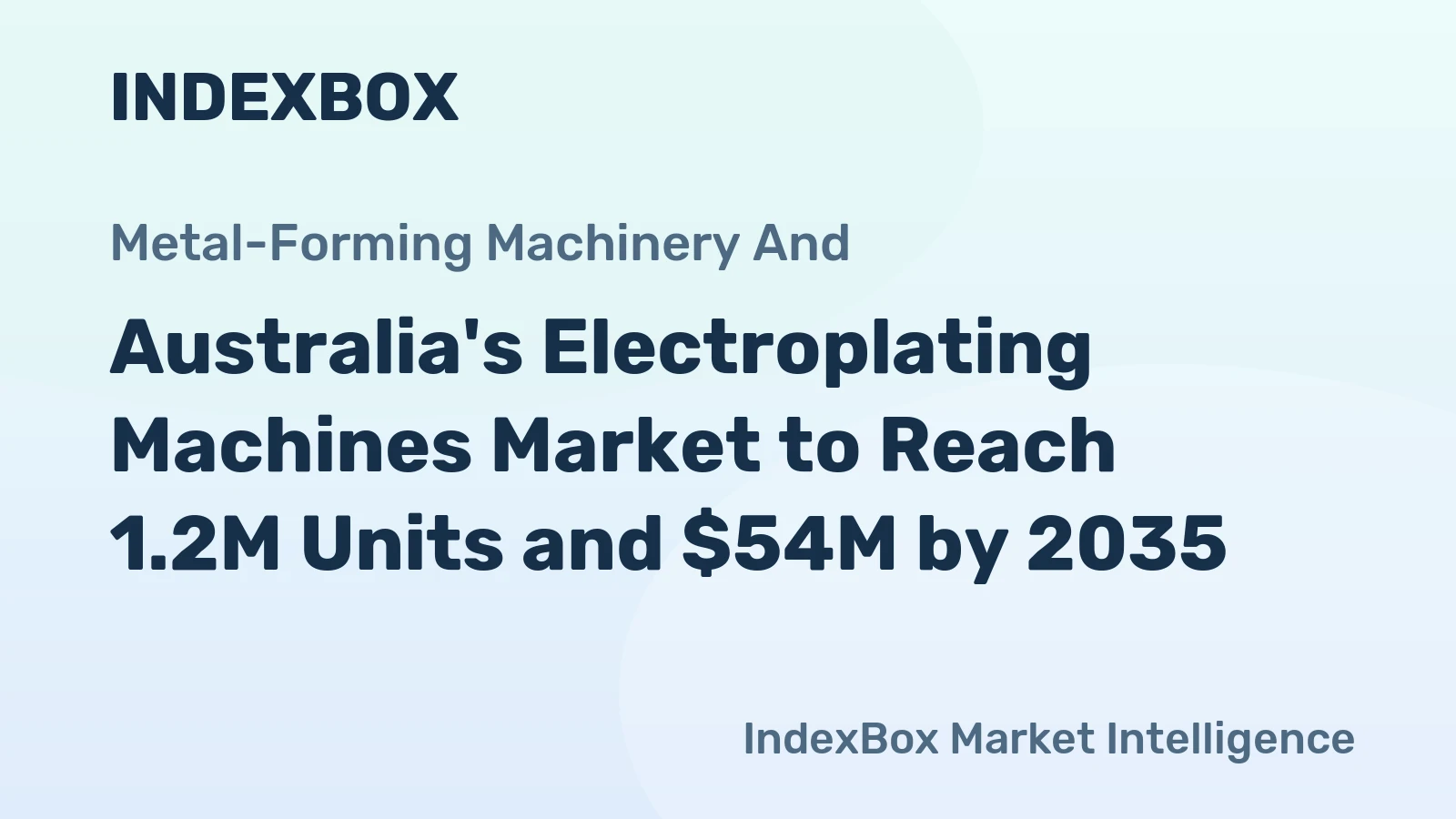 Australia's Electroplating Machines Market to Reach 1.2M Units and $54M by 2035