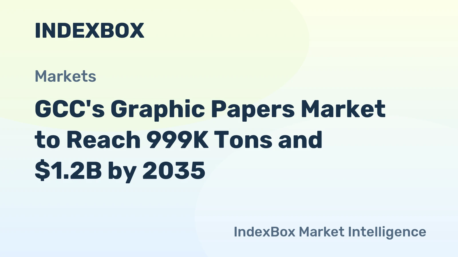 GCC's Graphic Papers Market to Reach 999K Tons and $1.2B by 2035