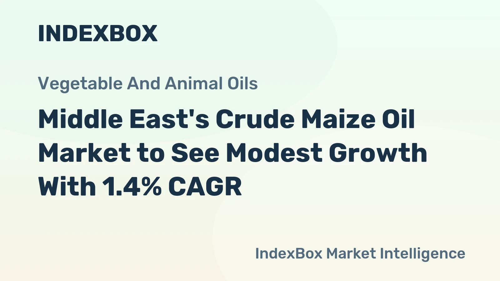 Middle East's Crude Maize Oil Market to See Modest Growth With 1.4% CAGR