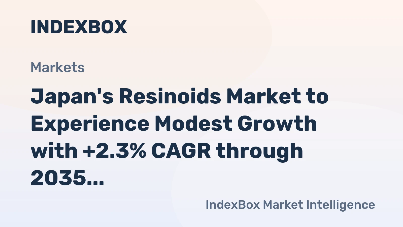 Japan's Resinoids Market to Experience Modest Growth with +2.3% CAGR through 2035