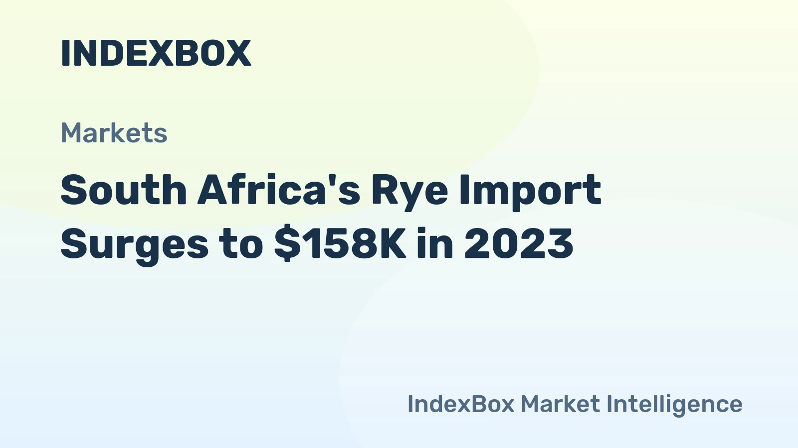 South Africa's Rye Import Surges to $158K in 2023