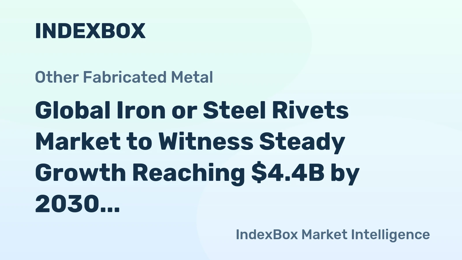 Global Iron or Steel Rivets Market to Witness Steady Growth Reaching $4.4B by 2030