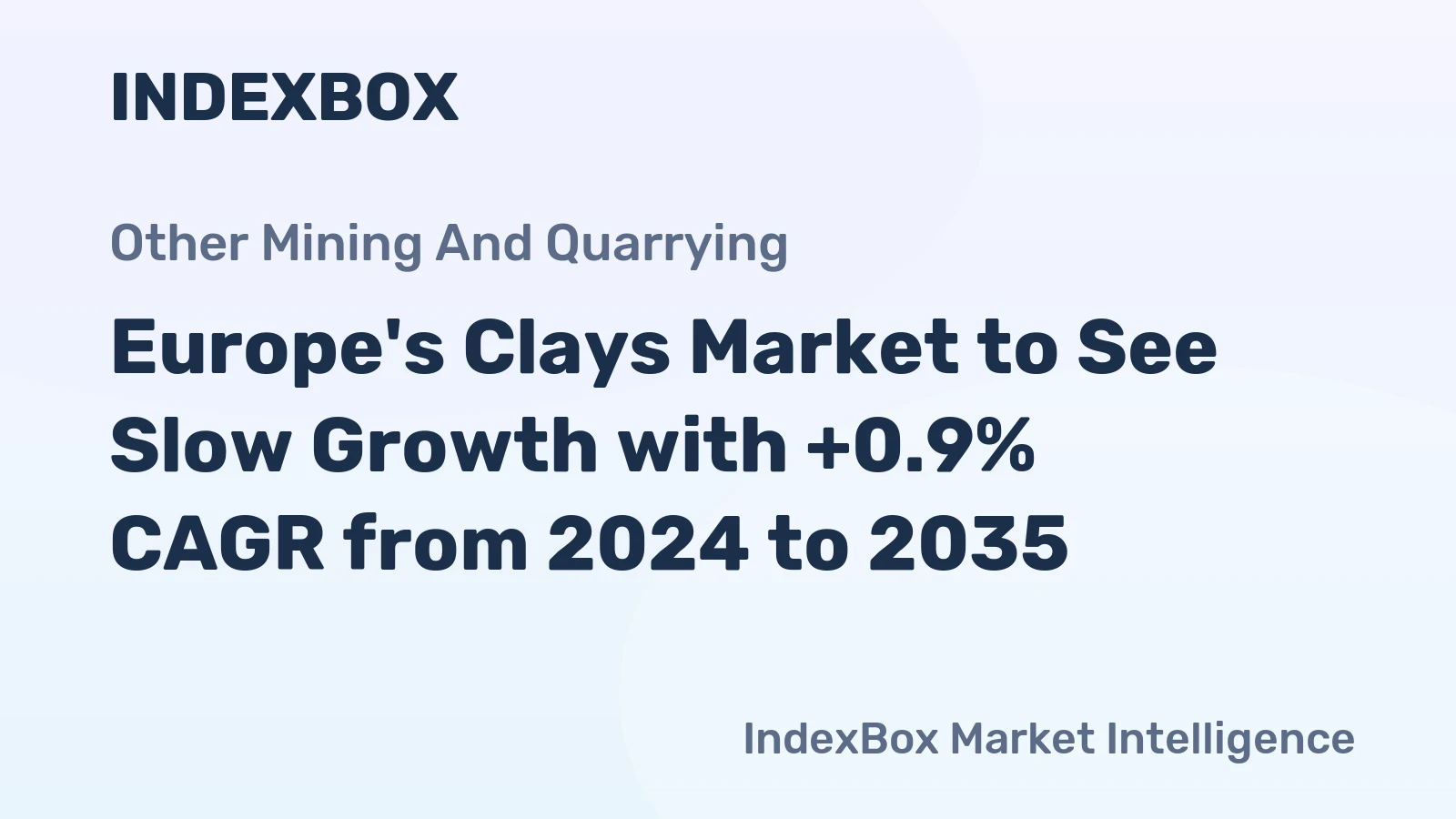 Europe's Clays Market to See Slow Growth with +0.9% CAGR from 2024 to 2035