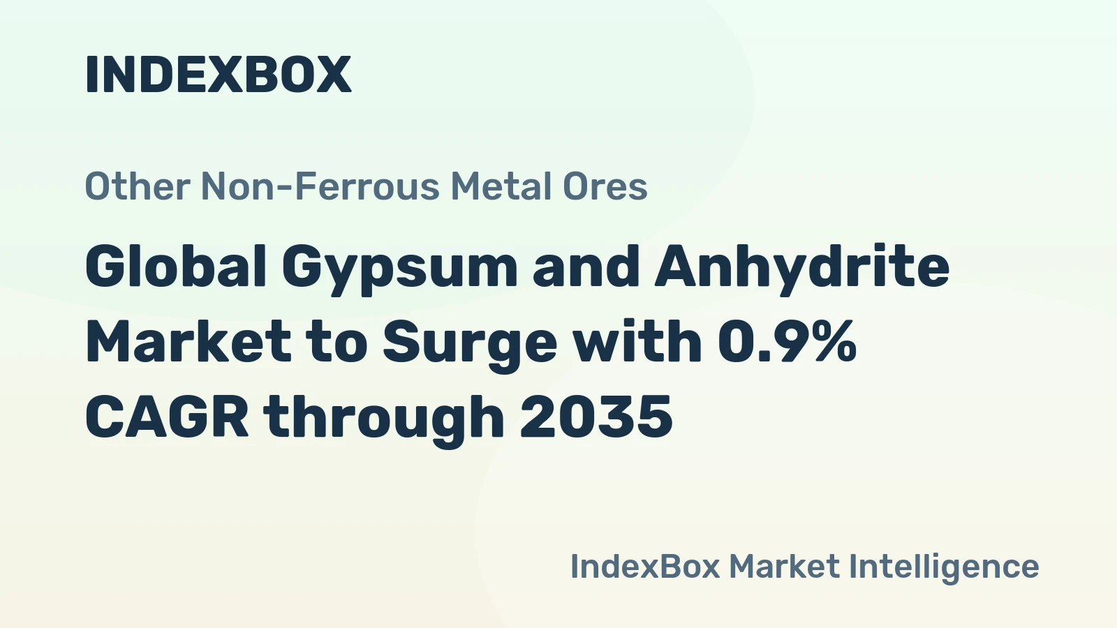 Global Gypsum and Anhydrite Market to Surge with 0.9% CAGR through 2035