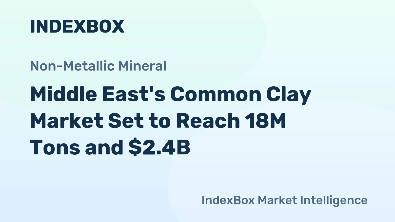 Middle East's Common Clay Market Set to Reach 18M Tons and $2.4B