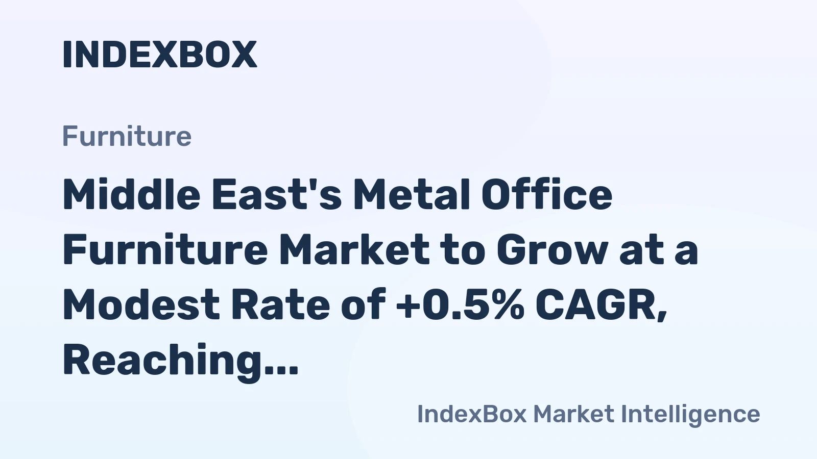 Middle East's Metal Office Furniture Market to Grow at a Modest Rate of +0.5% CAGR, Reaching 2.5M Tons by 2035