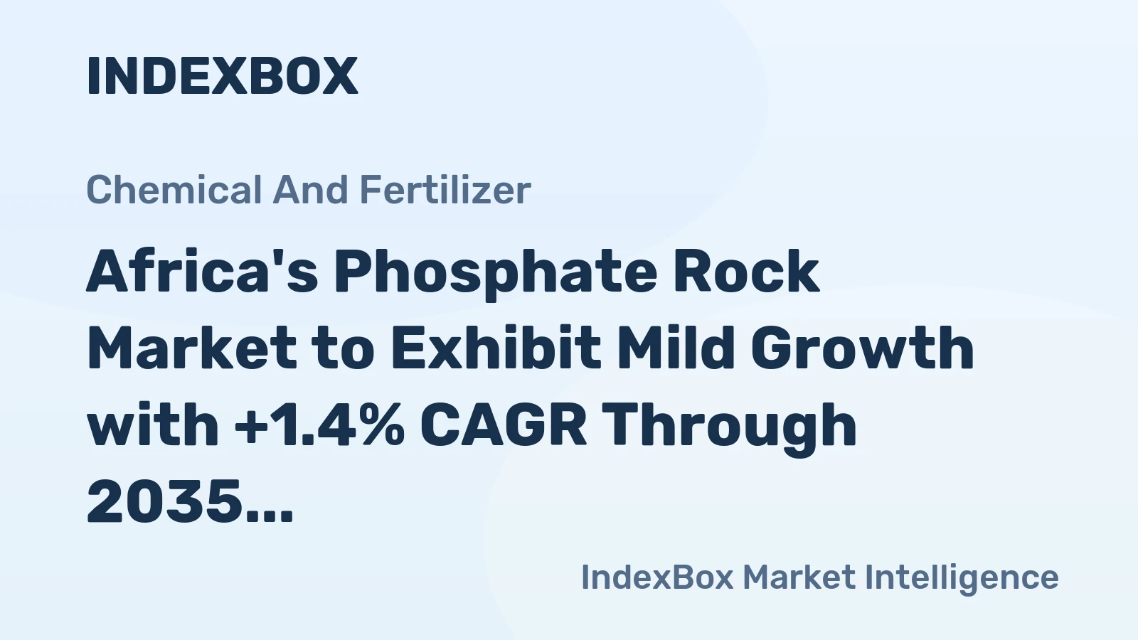 Africa's Phosphate Rock Market to Exhibit Mild Growth with +1.4% CAGR Through 2035