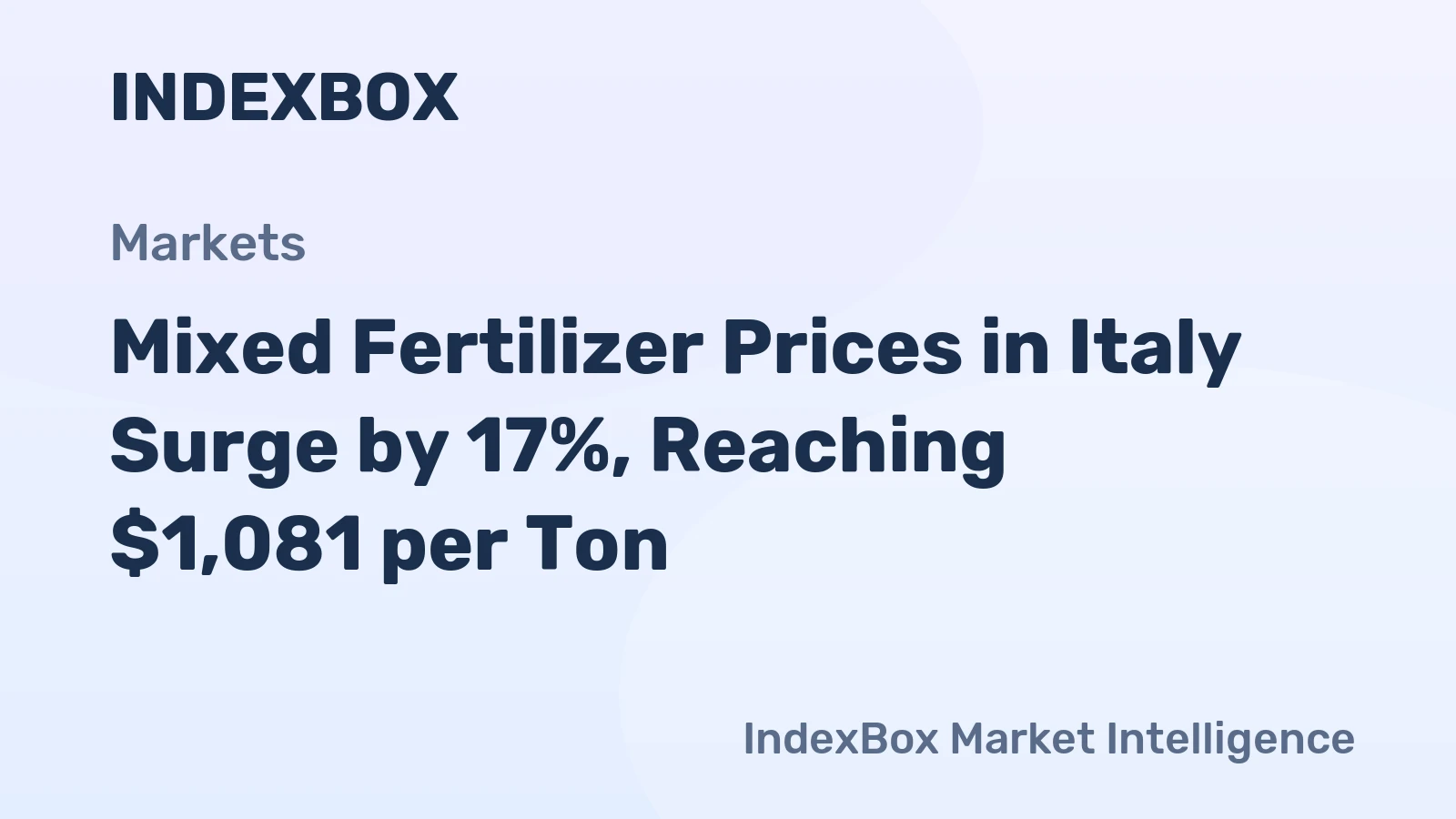 Mixed Fertilizer Prices in Italy Surge by 17%, Reaching $1,081 per Ton