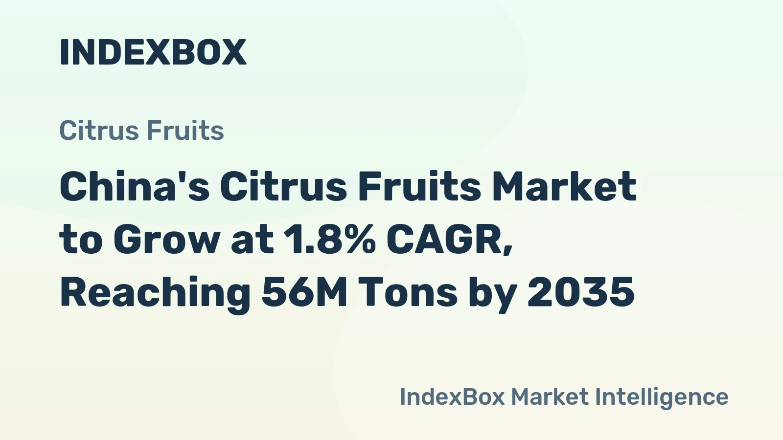 China's Citrus Fruits Market to Grow at 1.8% CAGR, Reaching 56M Tons by 2035