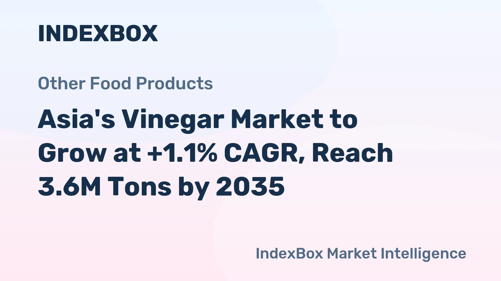 Asia's Vinegar Market to Grow at +1.1% CAGR, Reach 3.6M Tons by 2035