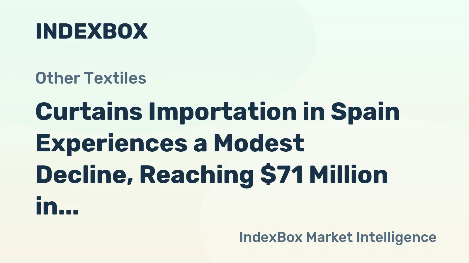Curtains Importation in Spain Experiences a Modest Decline, Reaching $71 Million in 2023