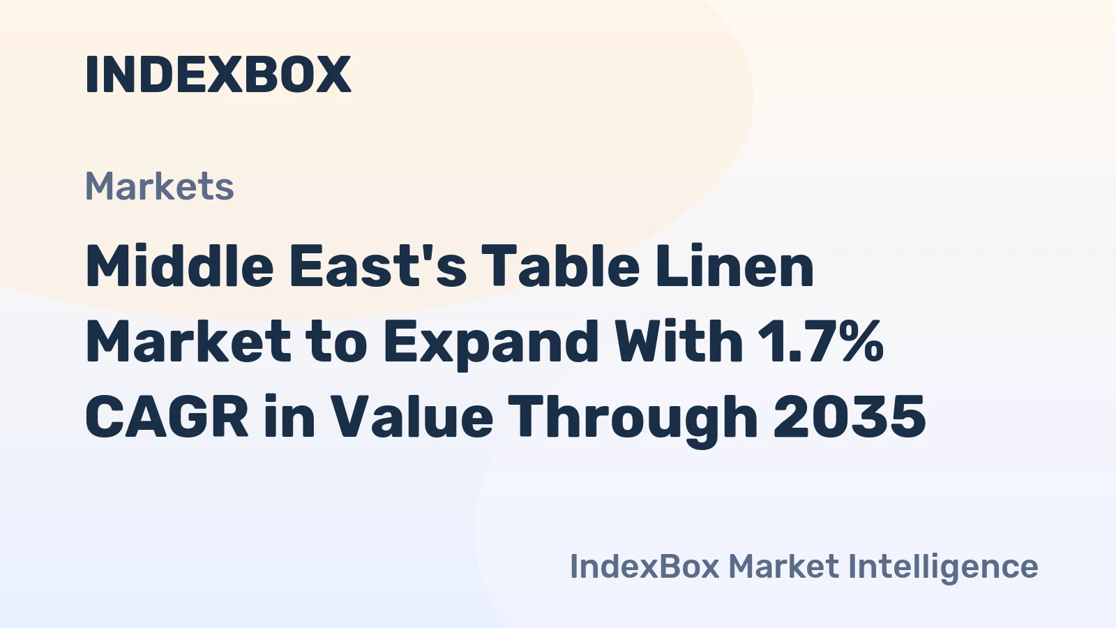 Middle East's Table Linen Market to Expand With 1.7% CAGR in Value Through 2035