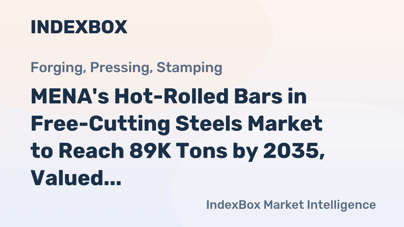 MENA's Hot-Rolled Bars in Free-Cutting Steels Market to Reach 89K Tons by 2035, Valued at $98M