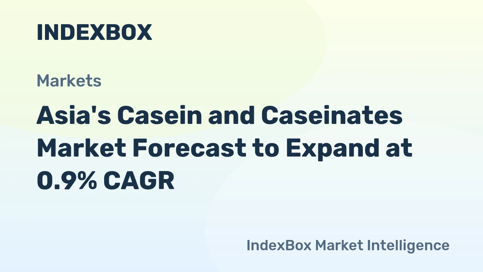 Asia's Casein and Caseinates Market Forecast to Expand at 0.9% CAGR