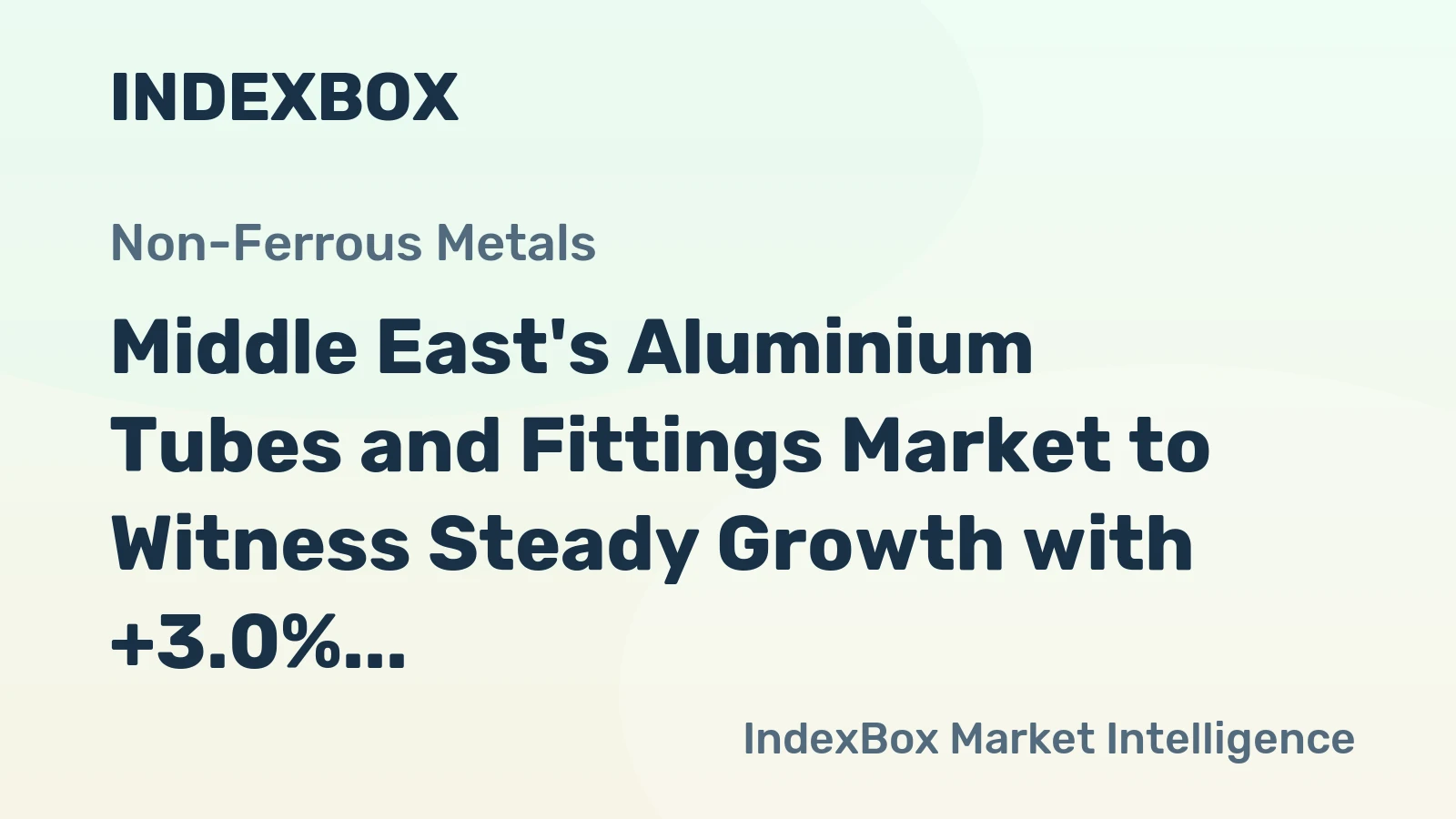 Middle East's Aluminium Tubes and Fittings Market to Witness Steady Growth with +3.0% CAGR