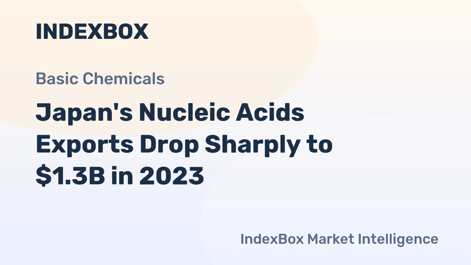 Japan's Nucleic Acids Exports Drop Sharply to $1.3B in 2023