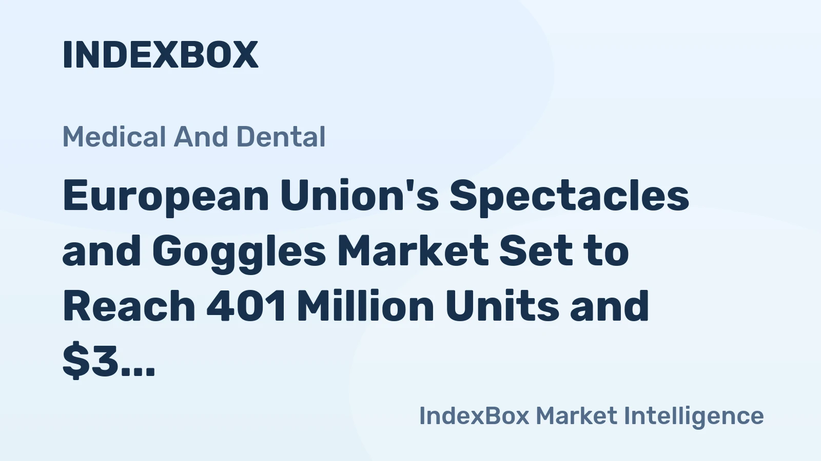 European Union's Spectacles and Goggles Market Set to Reach 401 Million Units and $3 Billion by 2035